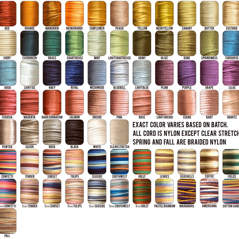 Nylon Elastic 2mm Cord - Etsy