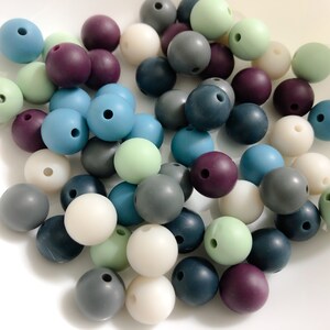 60 Bulk Silicone Beads - Farmhouse Picnic - Wedgewood, Violet, Prussian ...