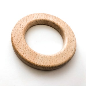 3.14 Inch 80 Mm Round Flat Wood Rings - Beech Wood - Food Safe Finish ...