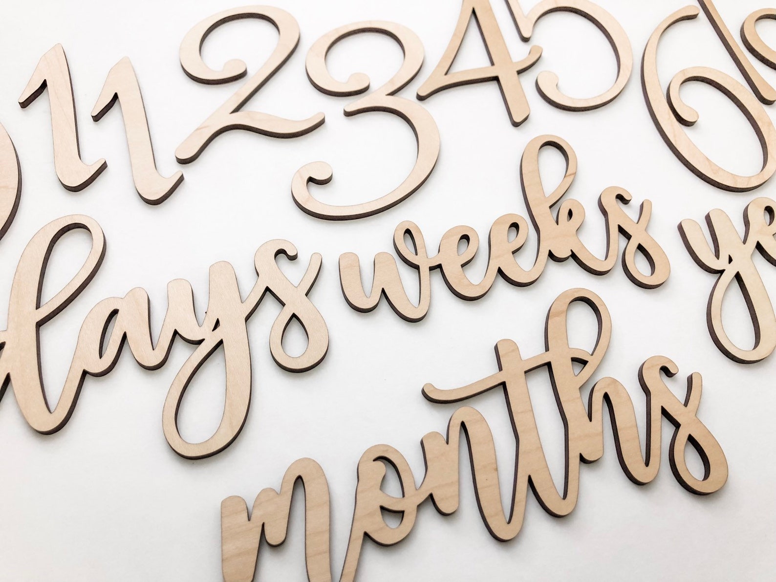 Wood Baby Milestone Numbers Cards Baby Photo Props - Etsy