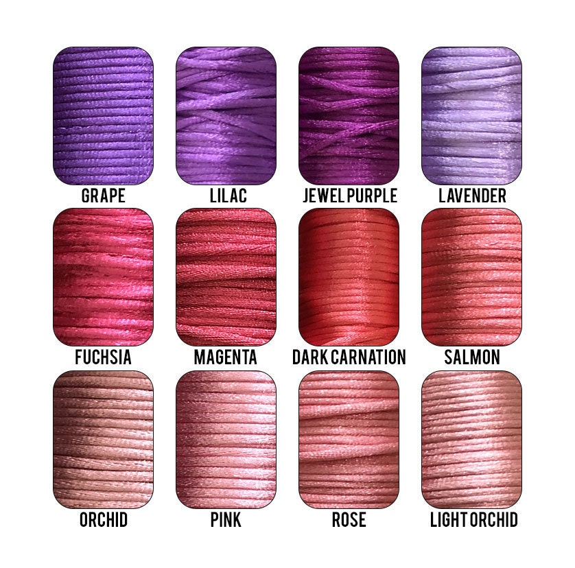 2mm Solid Colored Nylon Cord String Rope 2 Mm or Stretchy - Etsy