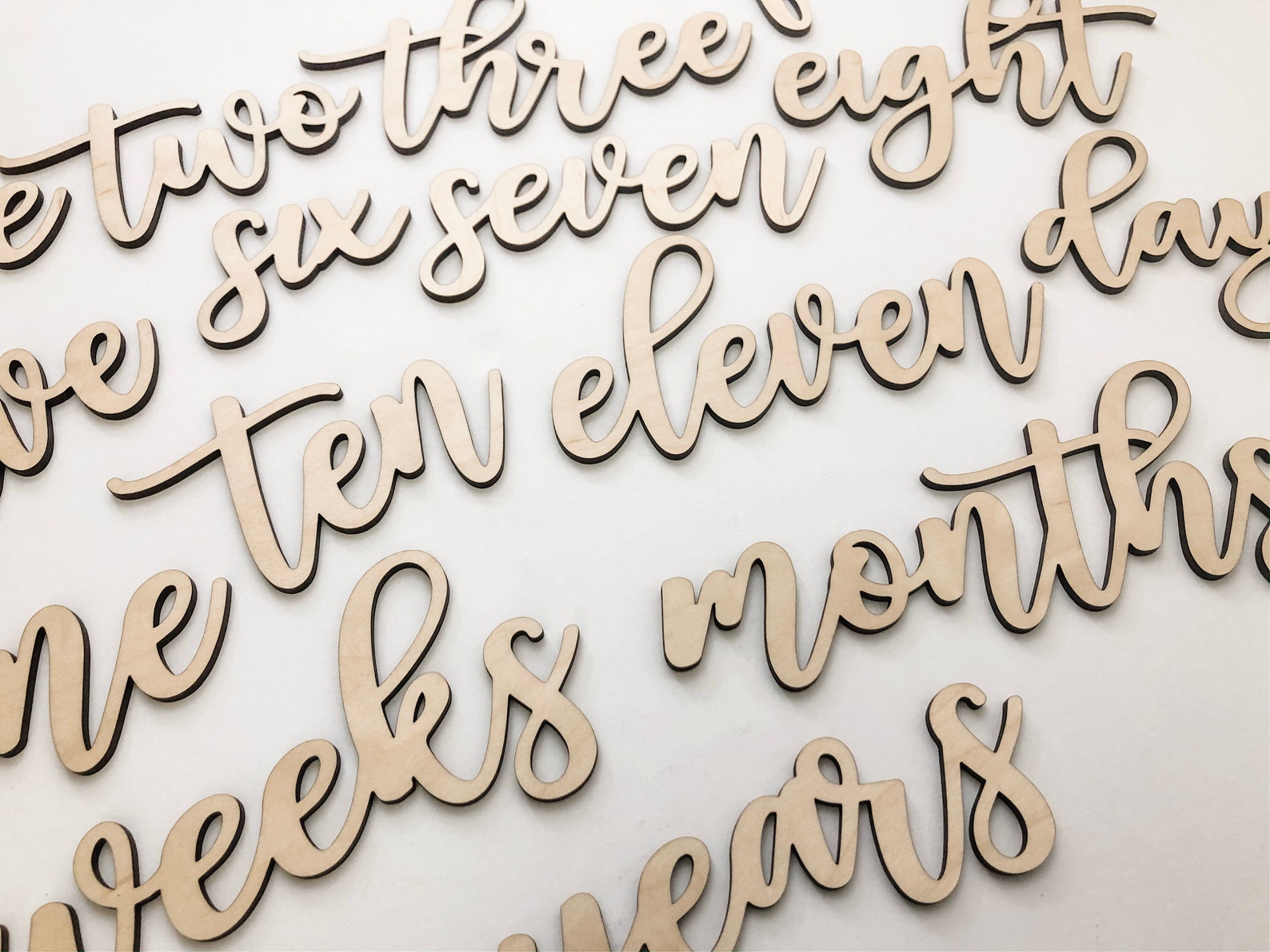 Wood Baby Milestone Words Cards - Baby Photo Props - Milestone Marker ...