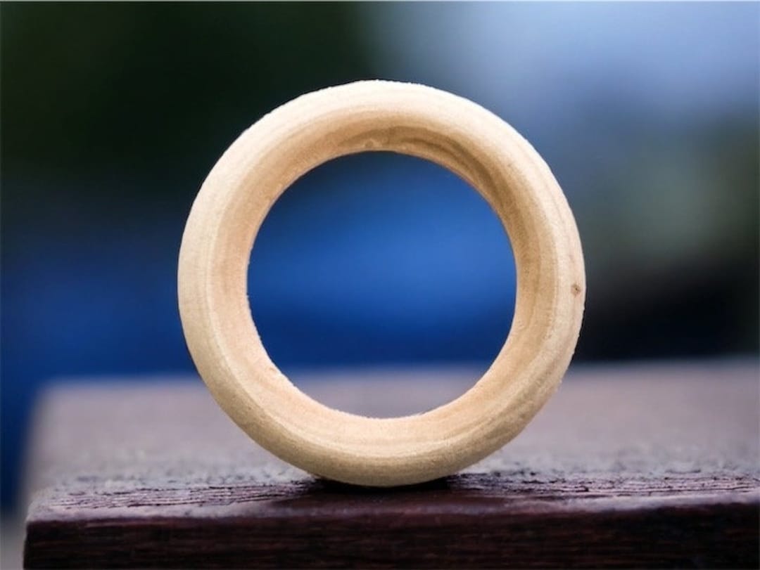 3.00 Inch Round Wood Rings - Beech Wood - Wood Jewelry Parts - Wood ...
