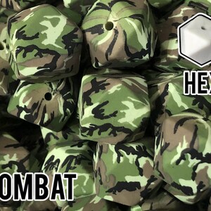 17 Mm Hexagon Combat Silicone Beads 5-100 (aka Camoflage, Military ...