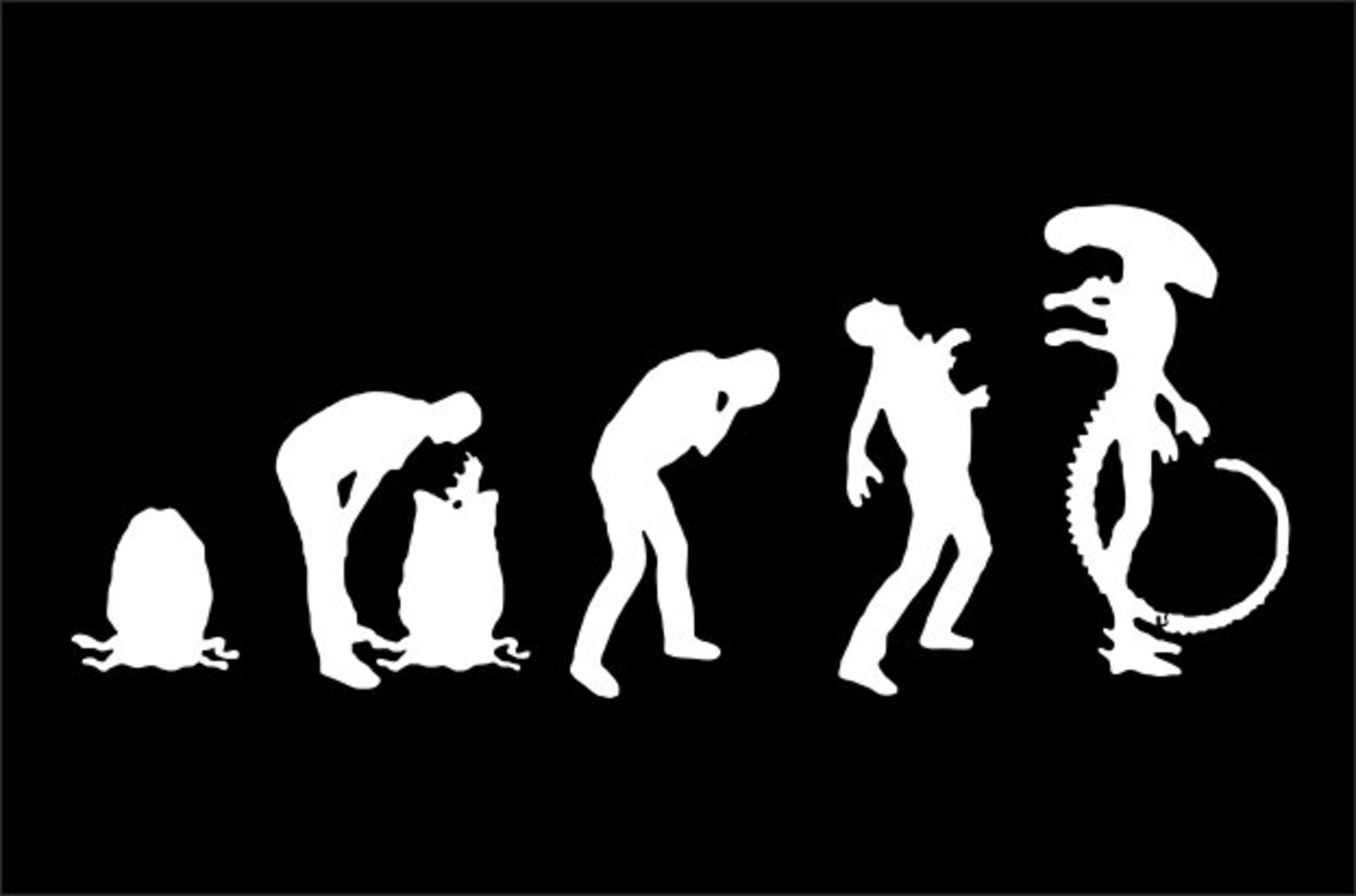 Alien evolution tee shirt. The life cycle of the Xenomorph. | Etsy
