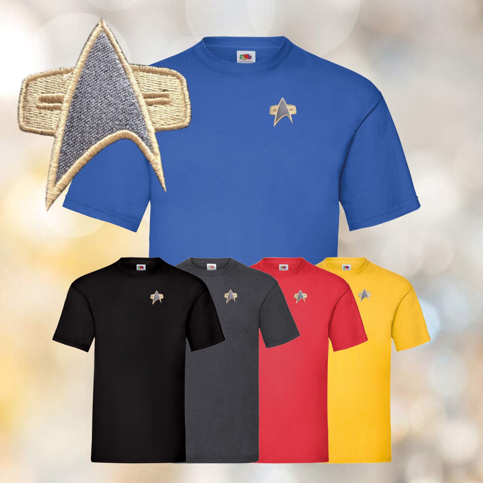 Star Trek Starfleet Embroidered Tee Shirts Voyager DS9 | Etsy UK