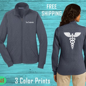 Caduceus Medical Symbol Jacket | Nursing Jacket Embroidered Jacket ...