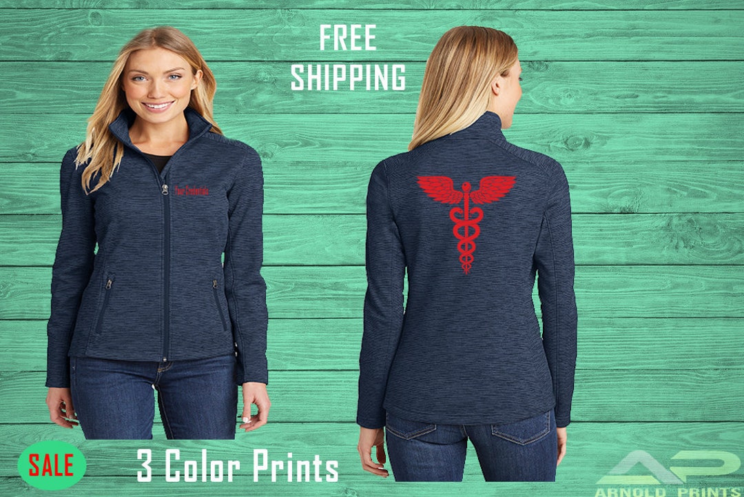 Caduceus Jacket | Women's NAVY Nursing Jacket Embroidered Jacket ...