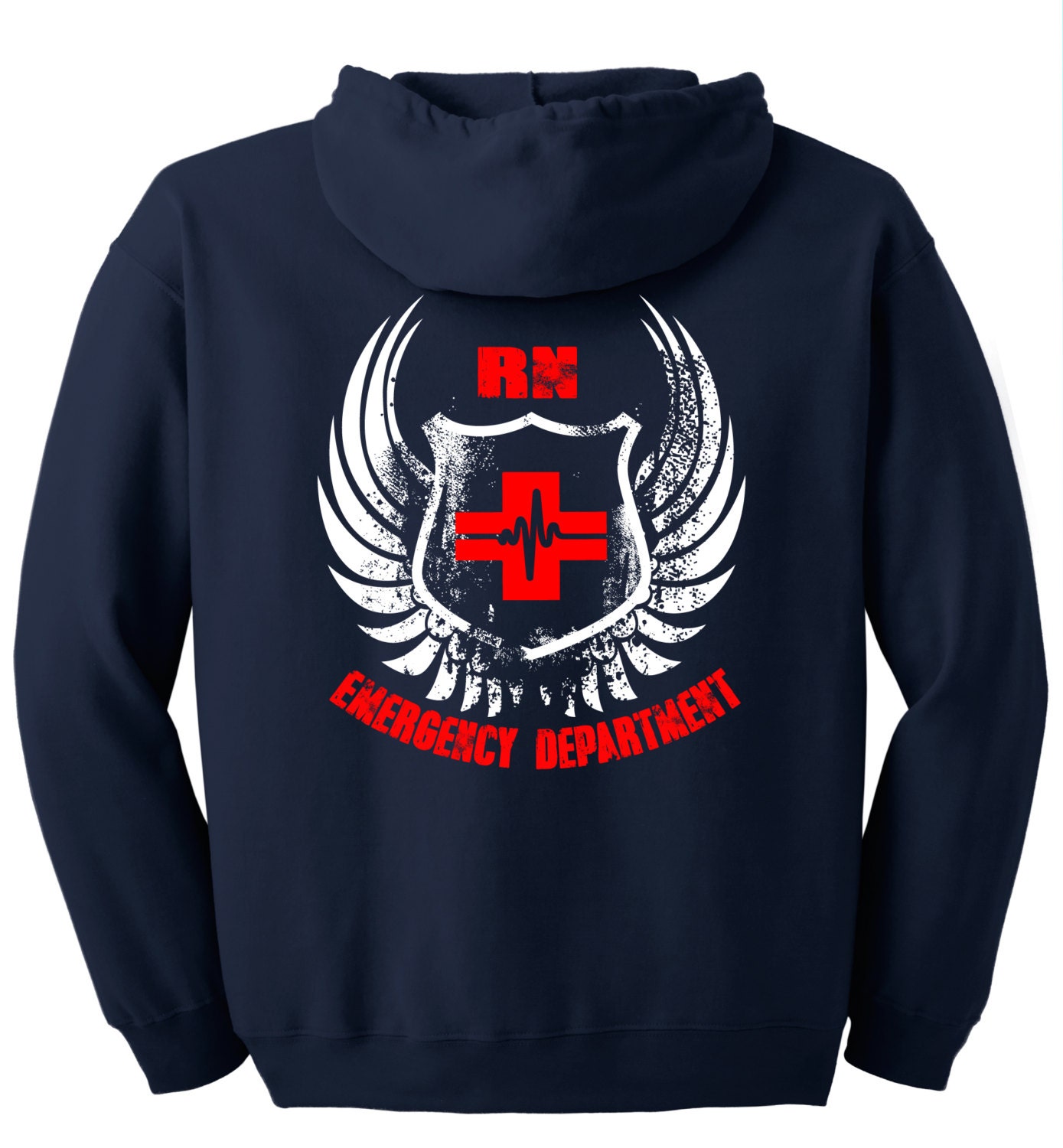 ER Hoodie Emergency Department Men's Full Zip Hoodie | Etsy