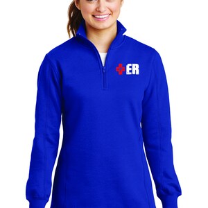 ER Tech 1/4 Zip up Pullover Jacket | Scrub Jacket | Nurse Work Jacket ...