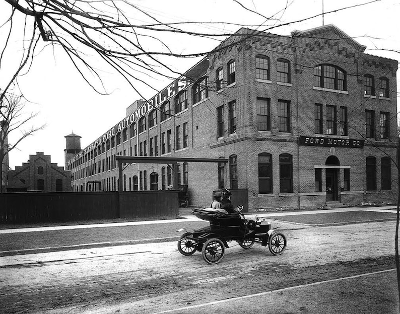 1908 - Ford Piquette Plant With Model N - Etsy