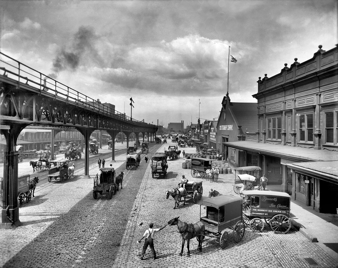 1908 Philadelphia. the Foot of Market Street - Etsy