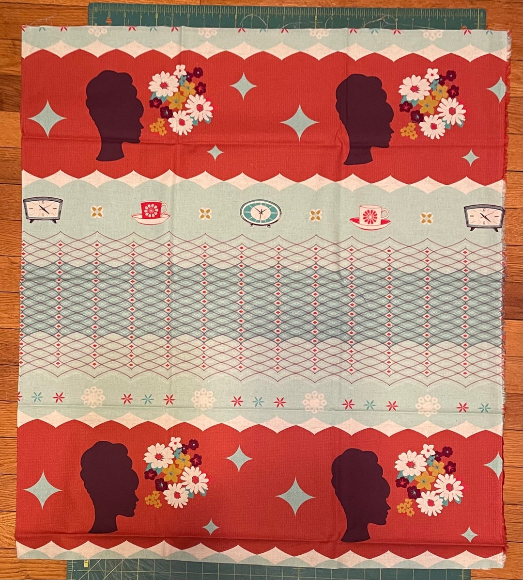 Melody Miller Ruby Star Spring 2012 Kokka Linen Blend CANVAS Fabric 33 ...