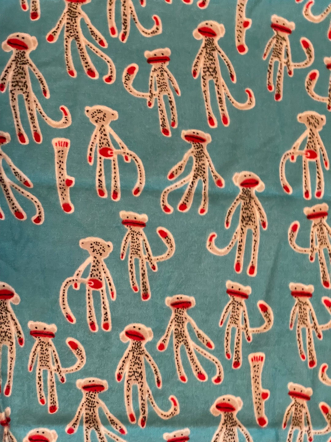 Heather Ross Munki Munki Sock Monkeys Bamboo Flannel - Etsy