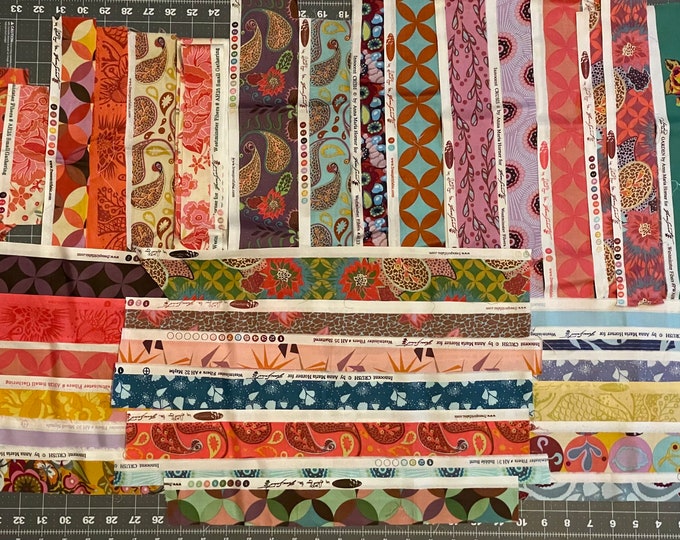 Anna Maria Horner Selvages Strips Bundle Free Spirit Fabrics Bohemian ...