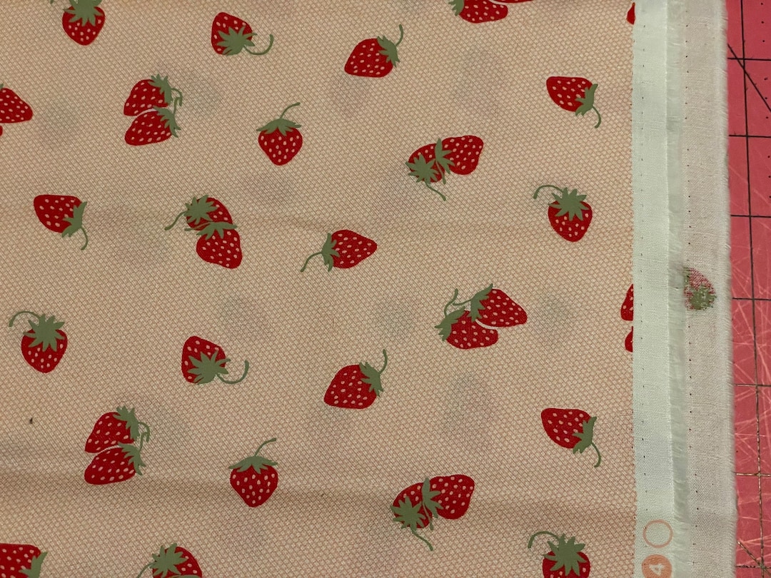 Hello Darling by Bonnie & Camille for Moda Fabrics Coral Strawberries 17x43 - Etsy