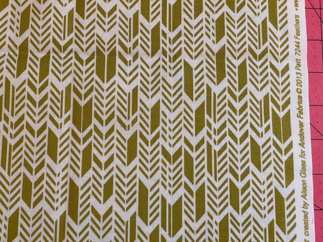 Feathers Green by Alison Glass for Andover Fabrics by the FQ - Etsy