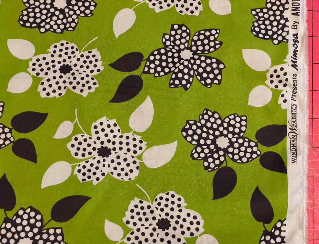 Mimosa Polka Dot Flow Lime by Another Point of View for Windham Fabrics ...