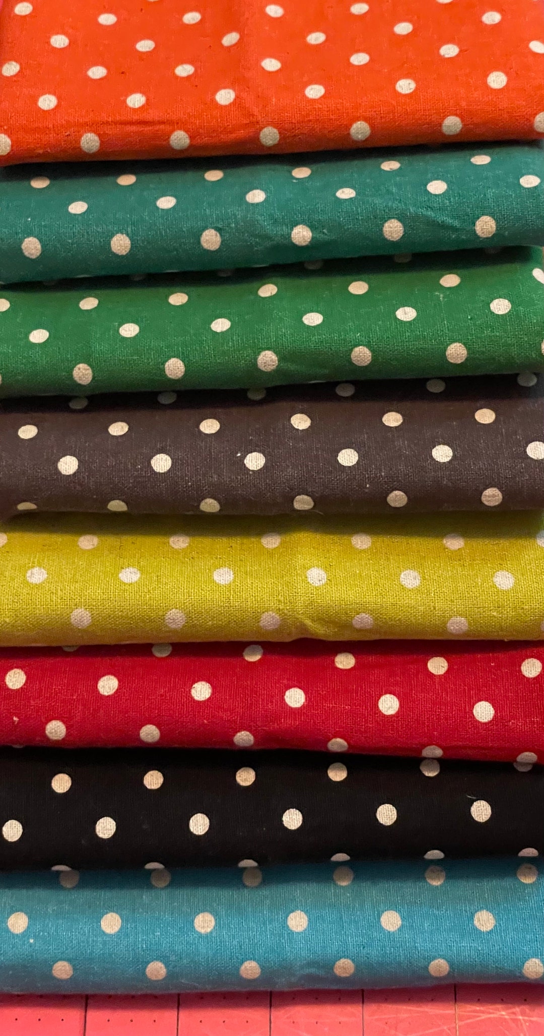 Linen Mochi Dot by Momo for Moda Linen/cotton Blend CANVAS Fabric Half ...