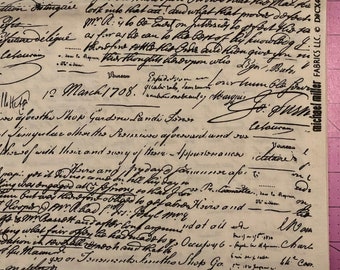 Script Quilt Fabric | Etsy