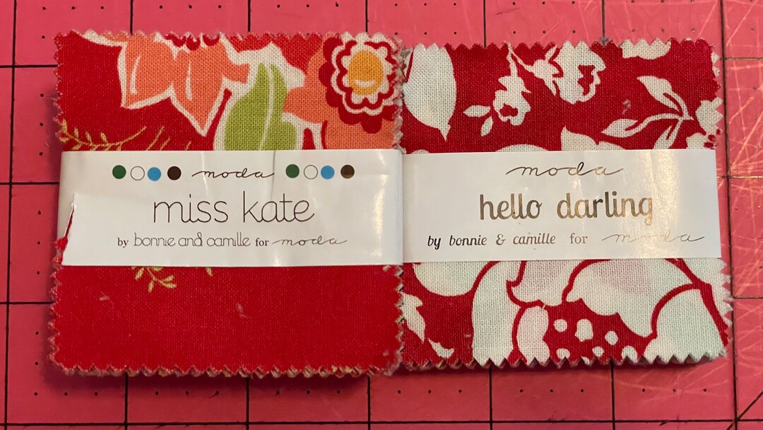 Moda Mini Charm Pack of 2.5 Squares Bonnie & Camille Miss Kate or Hello ...