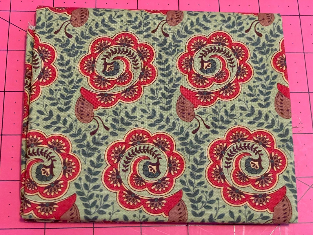 Tula Pink Flutterby Green & Red Snails for Moda Fabrics FQ - Etsy