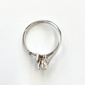 Vintage 14K WG Six Prong Diamond Ring - Etsy