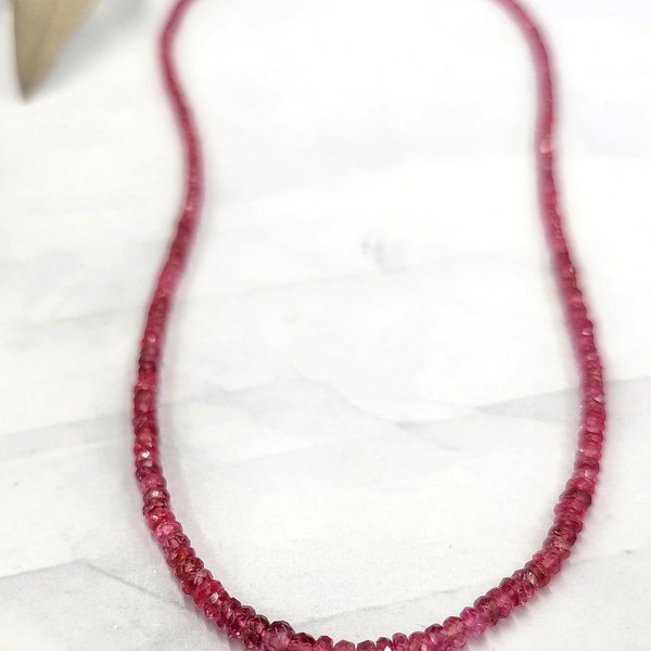 Ruby Beads Necklace - Etsy