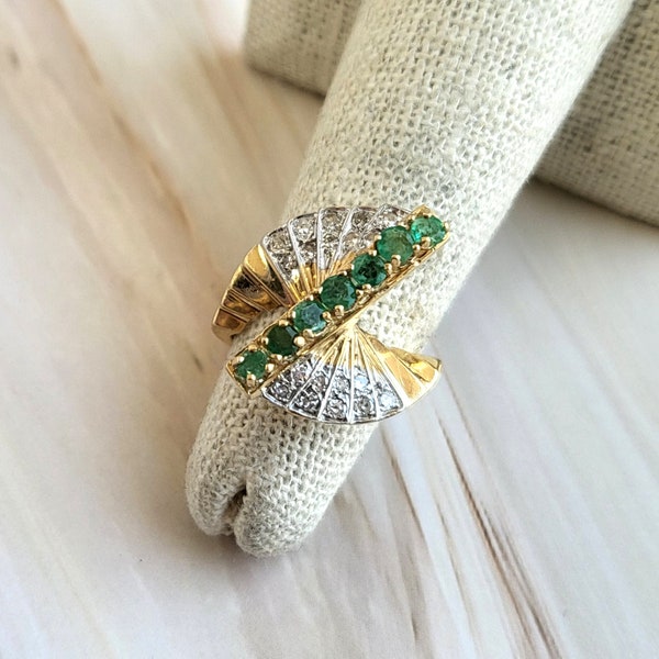 Diamond Fan Ring - Etsy