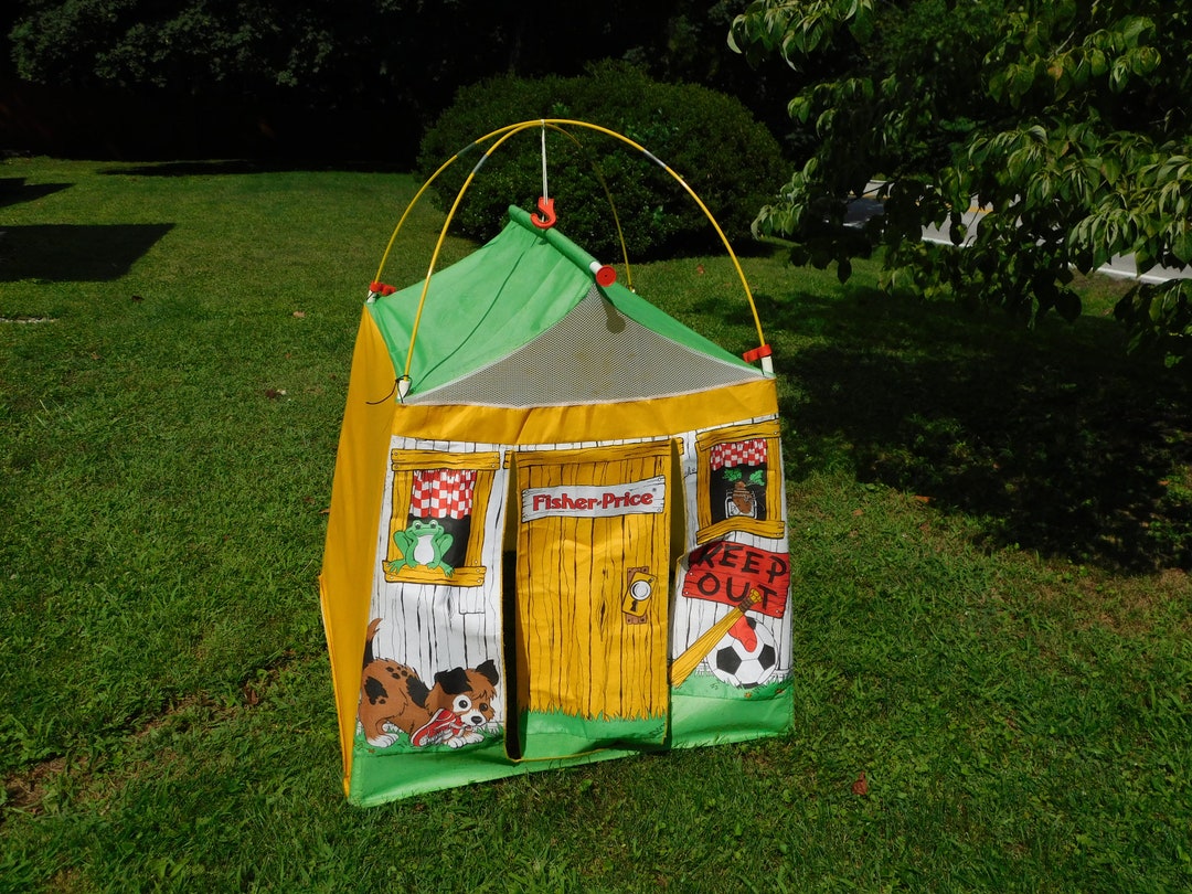 Vintage 1987 Fisher Price Pop up Playhouse Tent 52 Frame 40 House Peak ...