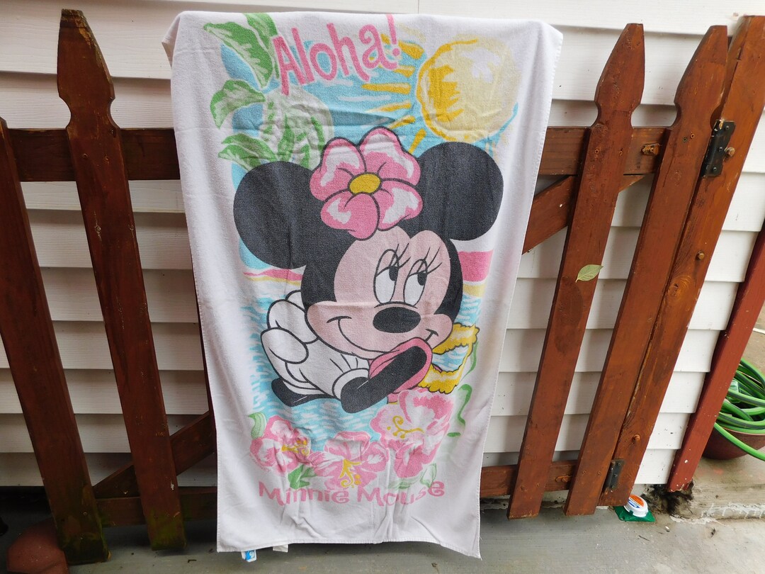 Vintage Minnie Mouse Aloha Tropical Beach Theme Towel 30" X 55" - Etsy