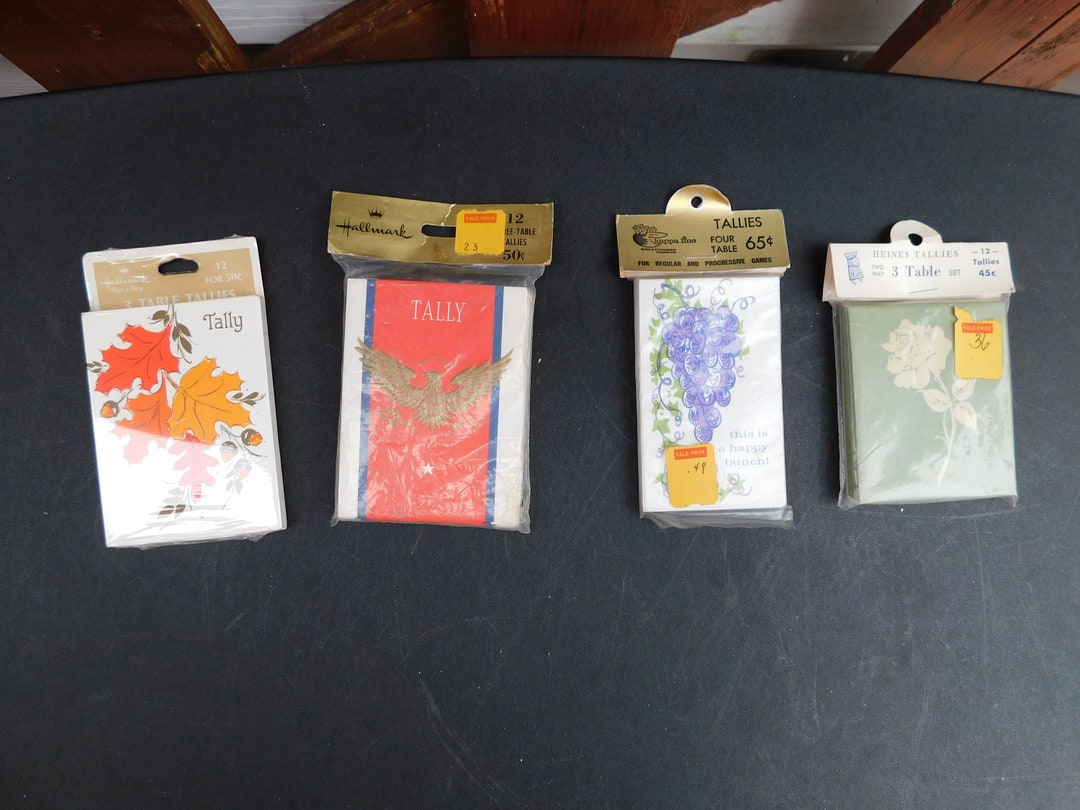 Vintage Bridge Card Game TALLIES Lot of 4 Tally ALL NEW - Etsy