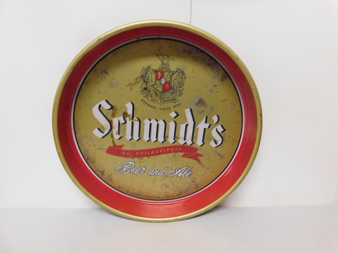 Vintage SCHMIDTS of PHILADELPHIA Beer and Ale Serving Tray 13" C ...
