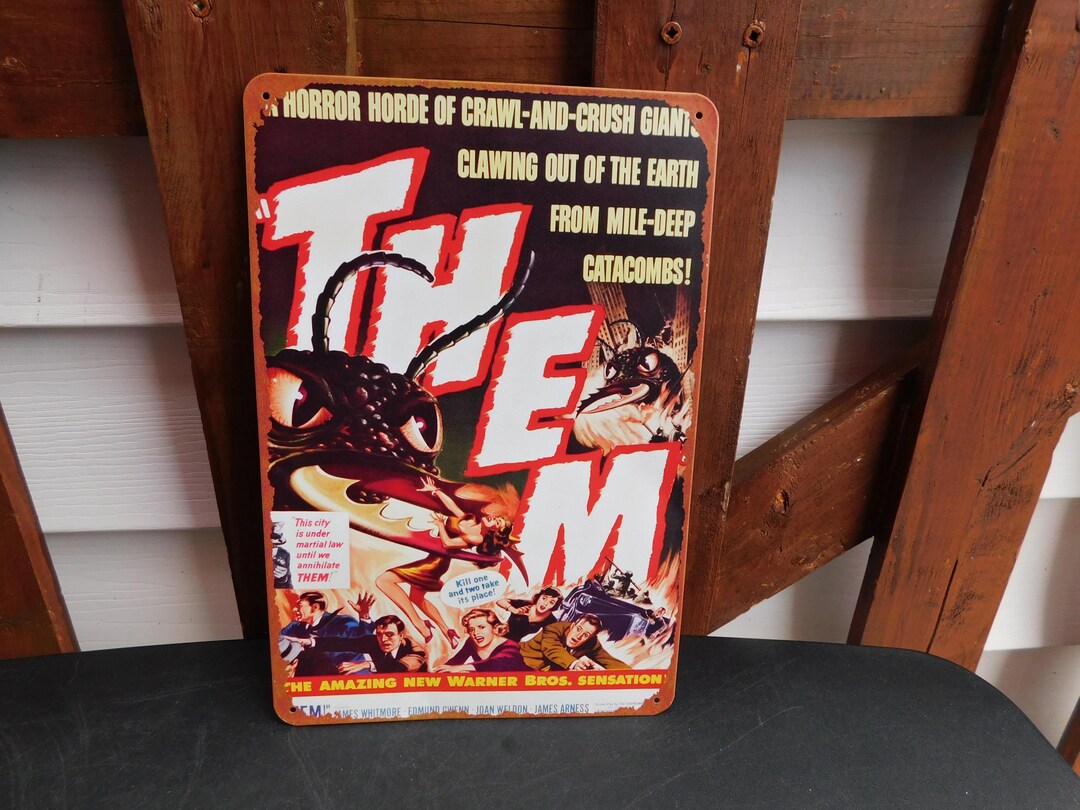 1950's Sci-fi THEM Horror Ant Movie Poster Tin Sign Artwork Wall ...