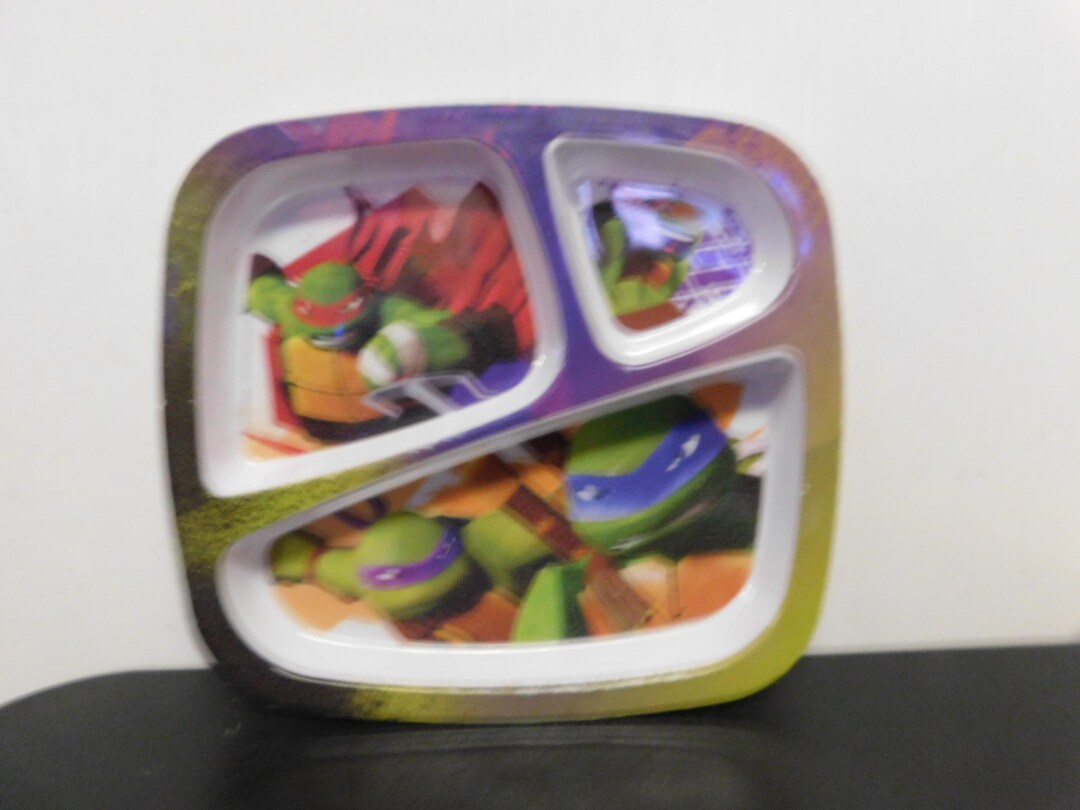 TMNT Teenage Mutant Ninja Turtles 3 Part Divided Plate ZAK! Melamine - Etsy
