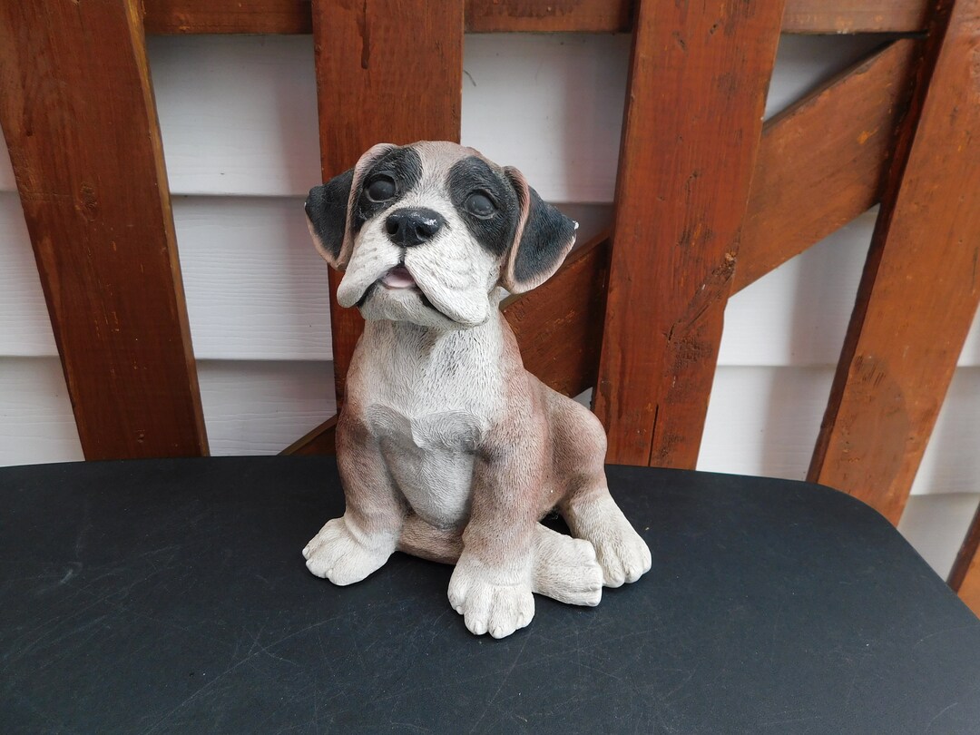 Vintage Castagna Dog Boxer Resin Statue Figure Made in Italy - Etsy