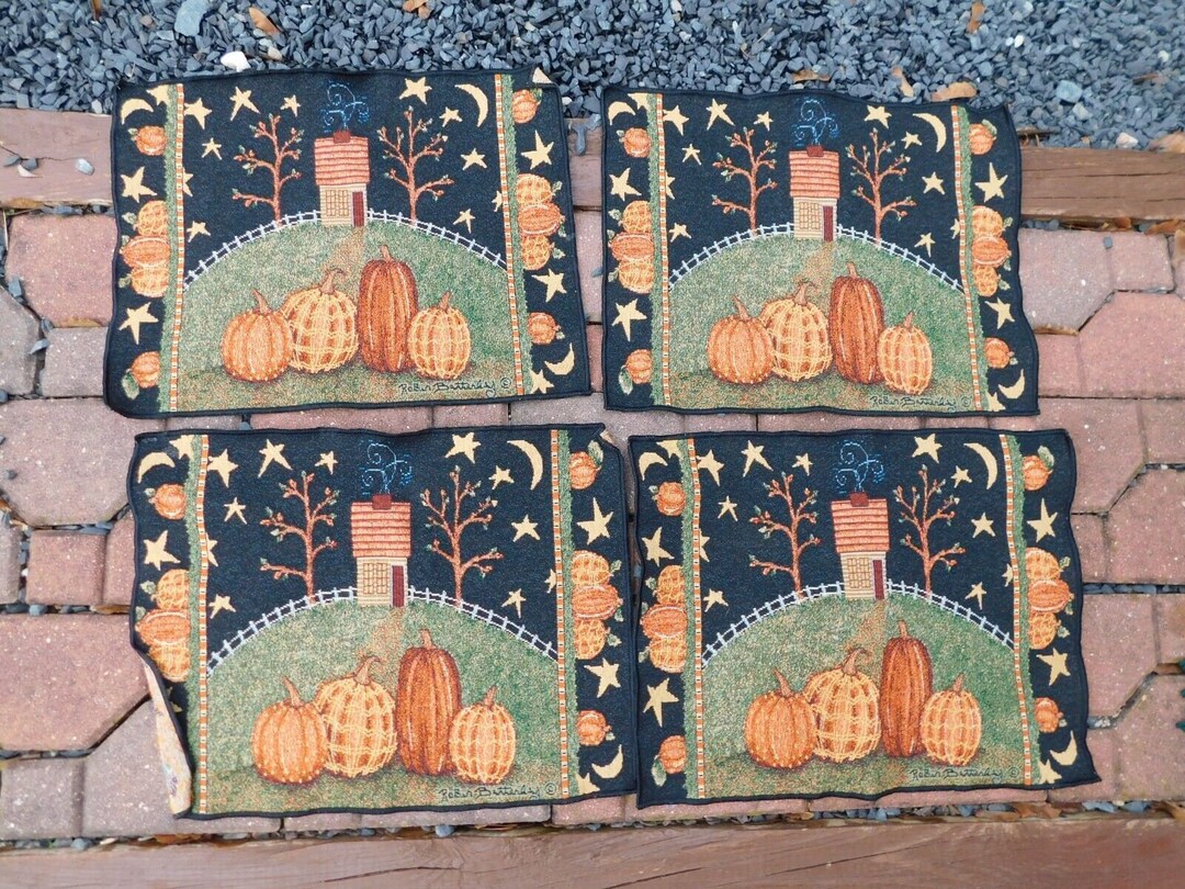 Halloween Pumpkin Robin Betterley Fall Autumn Country Tapestry ...