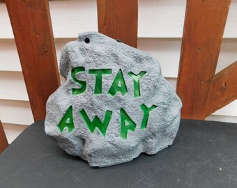 Gemmy GO BACK Haunted Rock Lights & Sounds Retired Stone Halloween ...