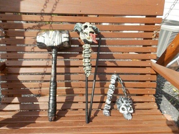 Halloween Torture Room Props Staff Hammer Ball & Chain Haunted - Etsy