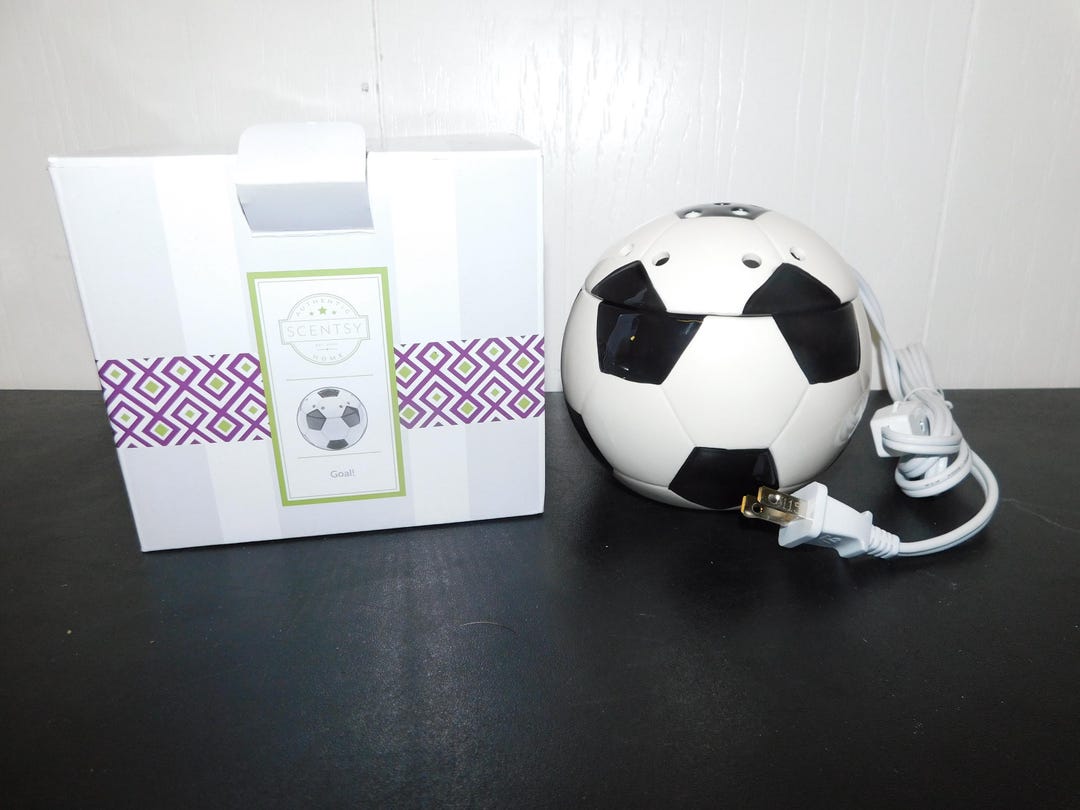 Scentsy GOAL Soccer Ball Full Sized Wax Element Warmer Retired Black ...