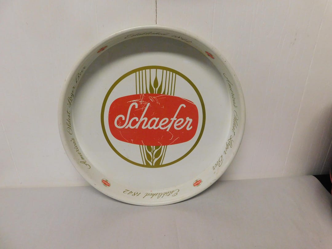 Vintage Schaefer Beer Tray 11 3/4" Diameter "america's Oldest Beer" - Etsy
