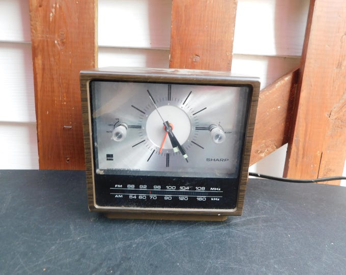Sharp Radio Model FX-38CU Woodgrain Cube AM/FM Alarm Clock Radio - Etsy