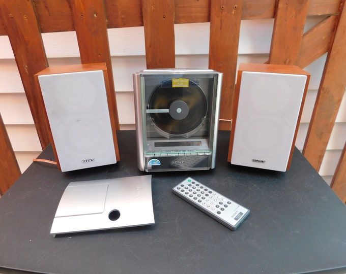 Sony CMT-EX100 Vertical Load CD Compact Disc Player Two Speakers With ...