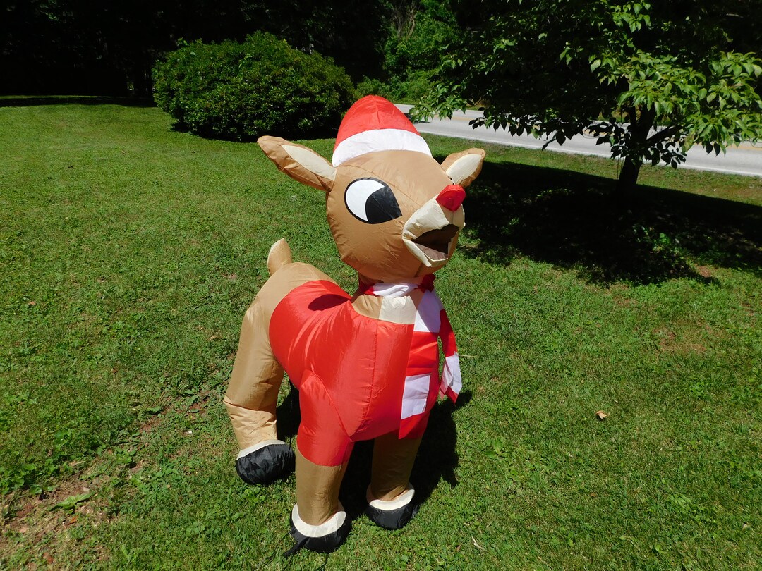 RUDOLPH the Red Nosed Reindeer 4 Foot Tall Holiday Inflatable Holiday ...
