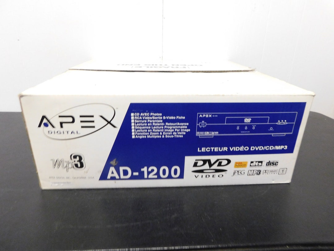 Apex AD-1200 DVD / CD / MP3 Player Never Out of the Box - Etsy