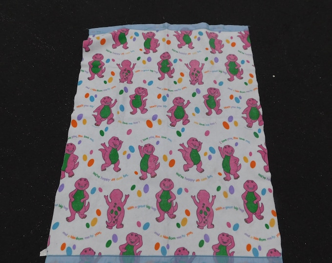 Vintage Barney the Dinosaur Fleece Felt Style Blanket 62X46 - Etsy