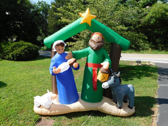 Gemmy Holy Family Christmas Nativity Scene 7ft Inflatable Yard - Etsy