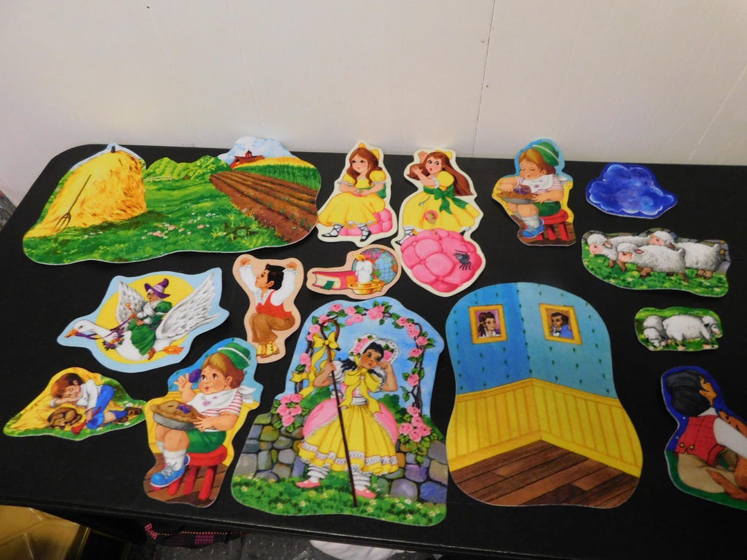 Fabric Felt Craft NURSERY RHYMES Scenes for Crafting Sewing or Quilting ...