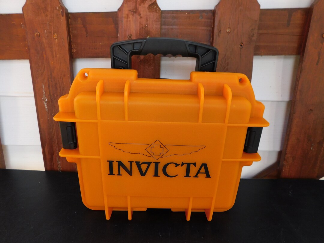 Invicta Impact Burnt Orange 3 Slot Dive Case Watch Box Water Sports ...