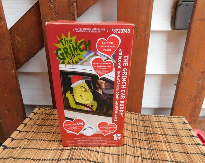 New Dr Seuss THE GRINCH Inflatable Car Buddy Christmas Airblown Gemmy 3 ...